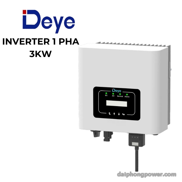 Biến Tần Inverter Hòa Lưới Bám Tải Deye 3kW 1 Pha Giá 10/2025 Máy Cũ Máy Mới Giao Hàng Toàn Quốc